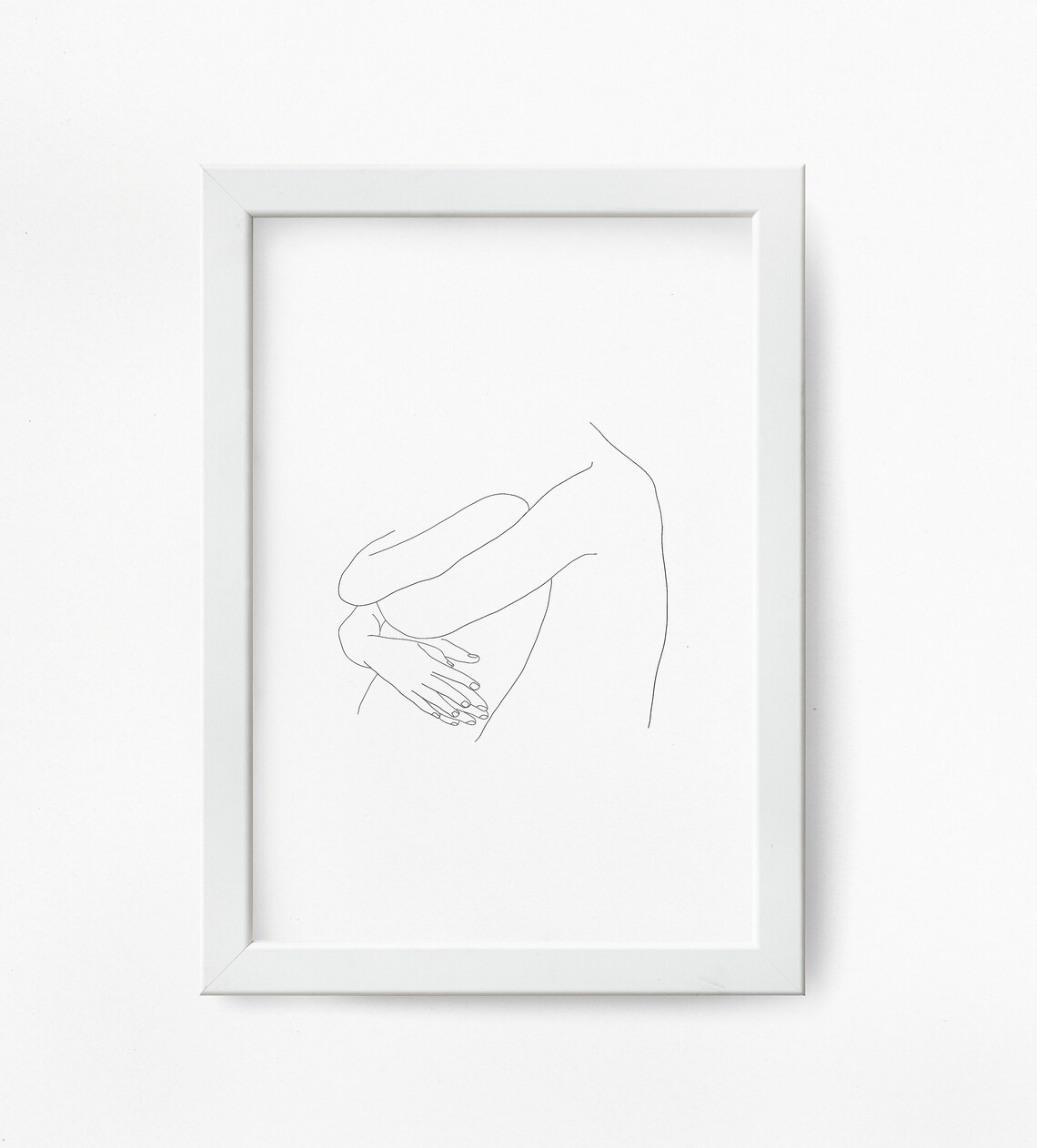 Romantic Couple Line Art Print, Couple Hug Illustration, Modern ...