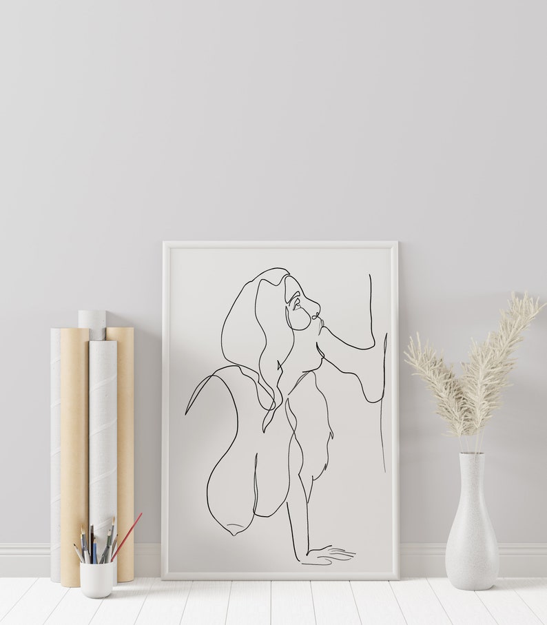 Sensual Bedroom Wall Art One Line Drawing Sensual Couple Art Erotic