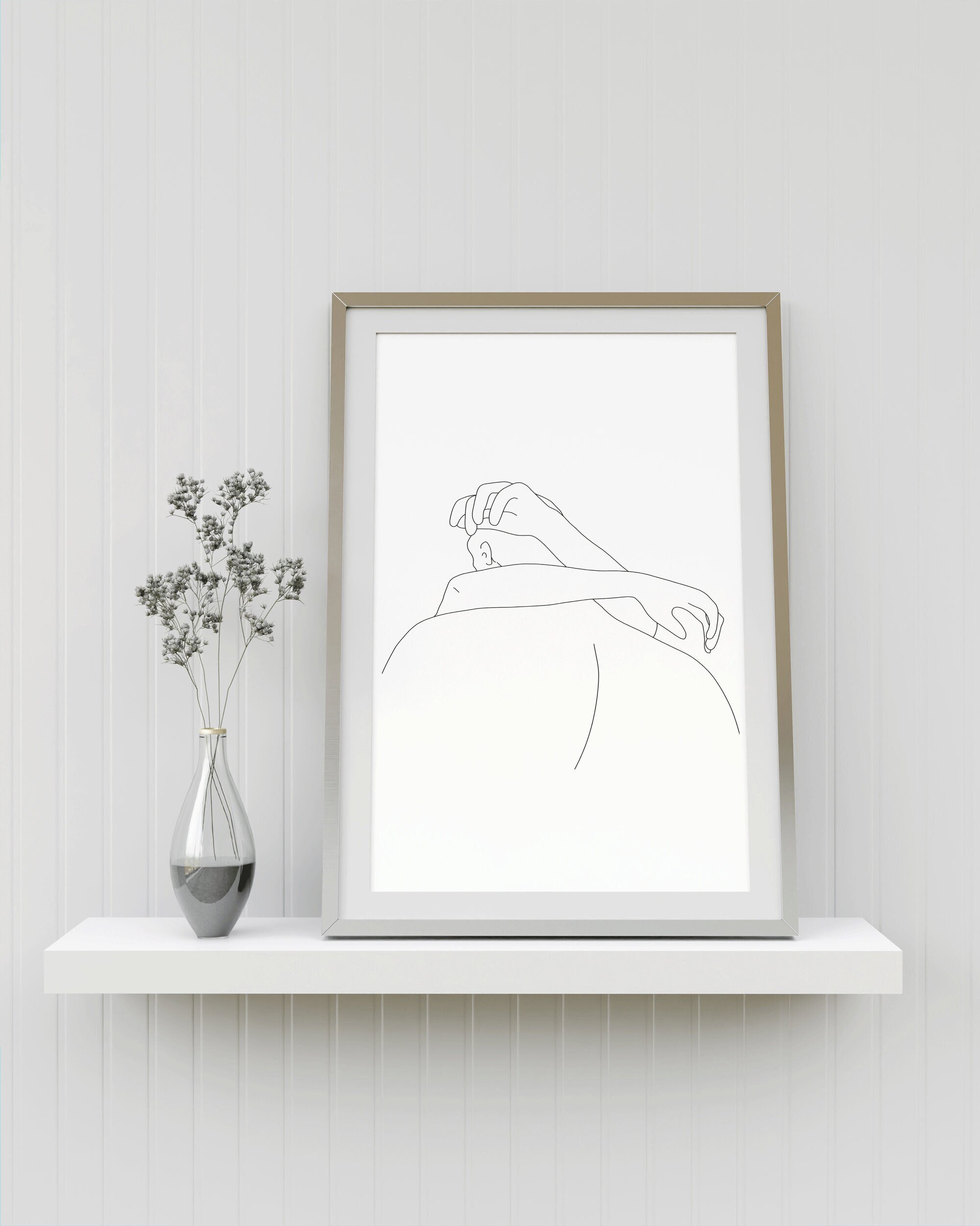 Romantic Couple Line Art Hugging Line Art Body Couple One Line Drawing ...