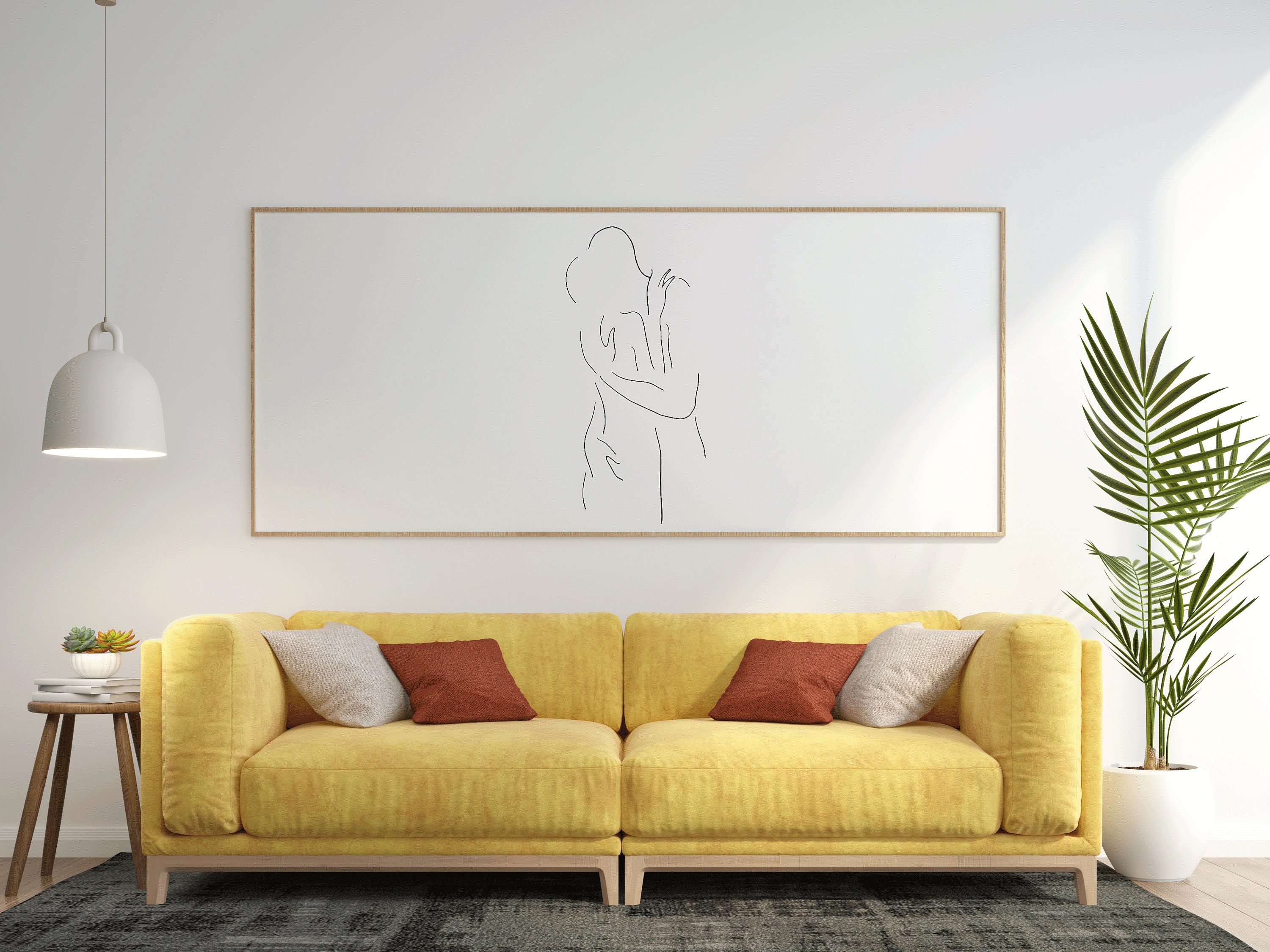 Line Art Print Line Art Couple One Line Art Couple Line - Etsy