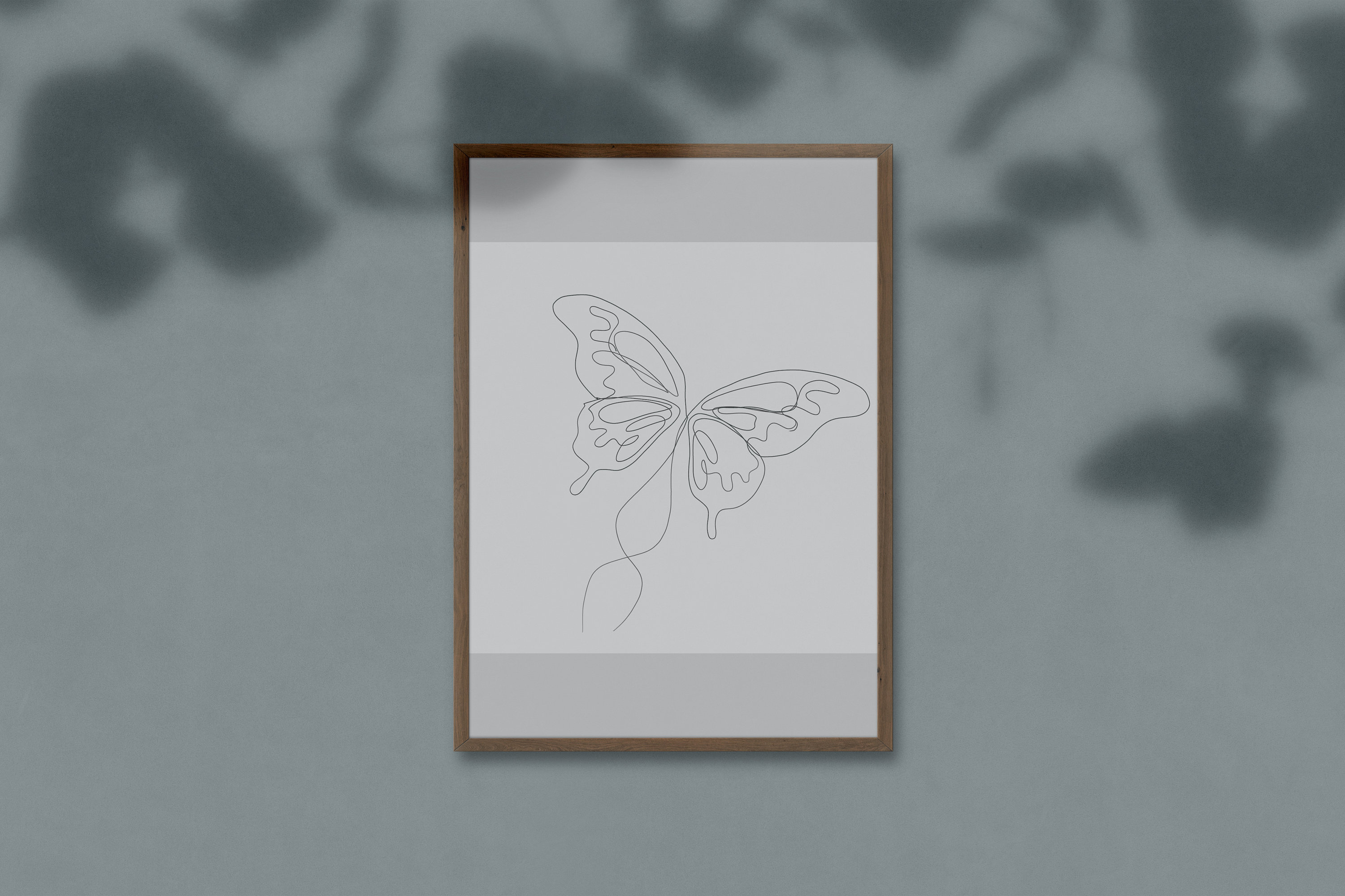Abstract Butterfly Wall Art | Minimalist Line Drawing, Butterfly Art ...