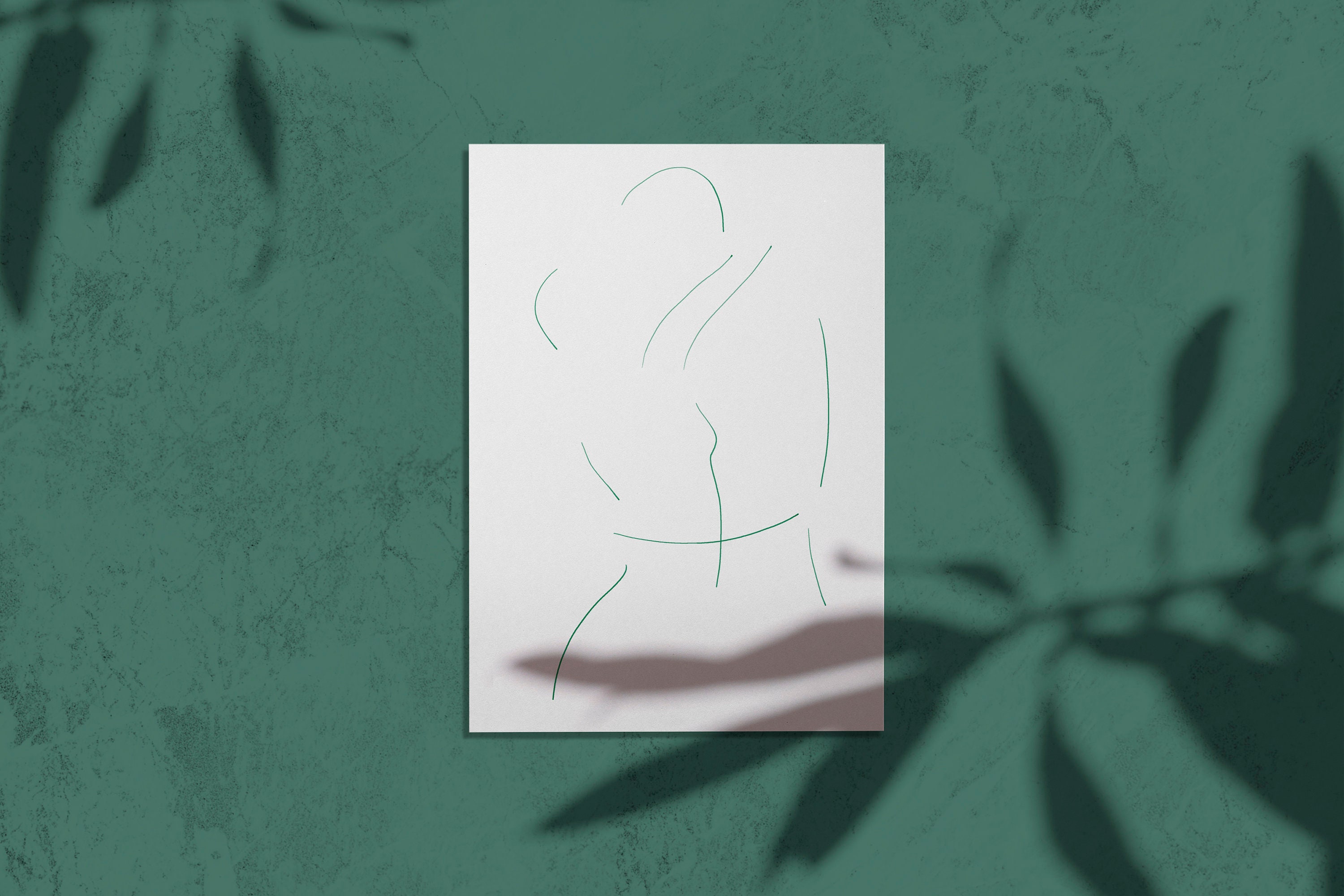 Hugging Couple Single Line Fine Art Print, Lovers Embrace Line Art ...