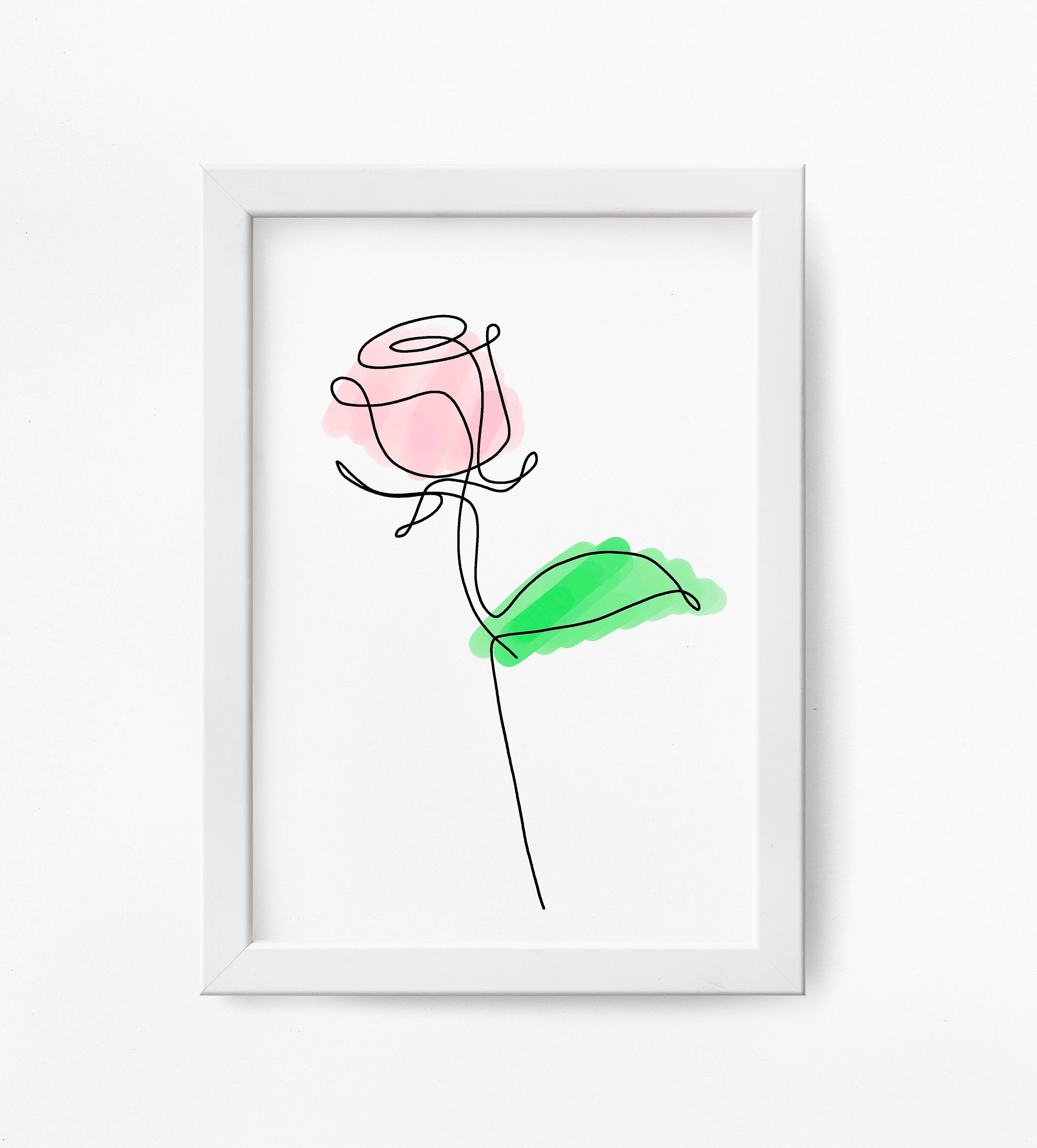 One Red Rose Drawing