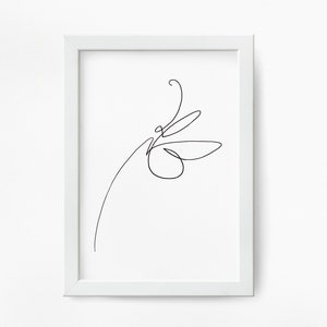 Butterfly Line Art | Abstract Butterfly Wall Art, Line Art Print ...