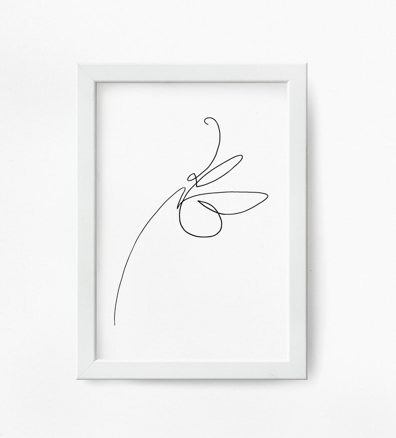 Butterfly Line Art | Abstract Butterfly Wall Art, Line Art Print ...