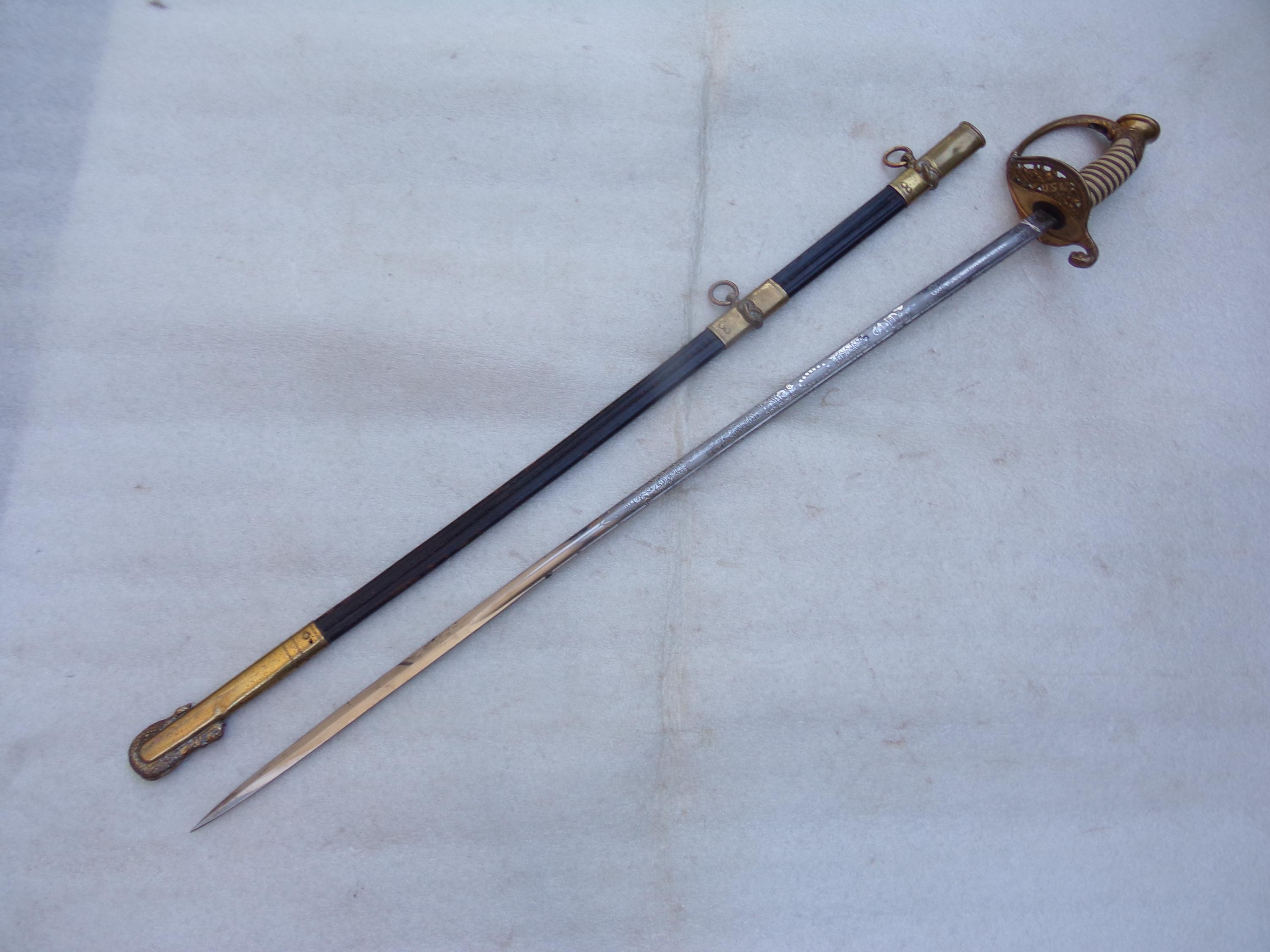 Vintage USN Officers Sword - Etsy