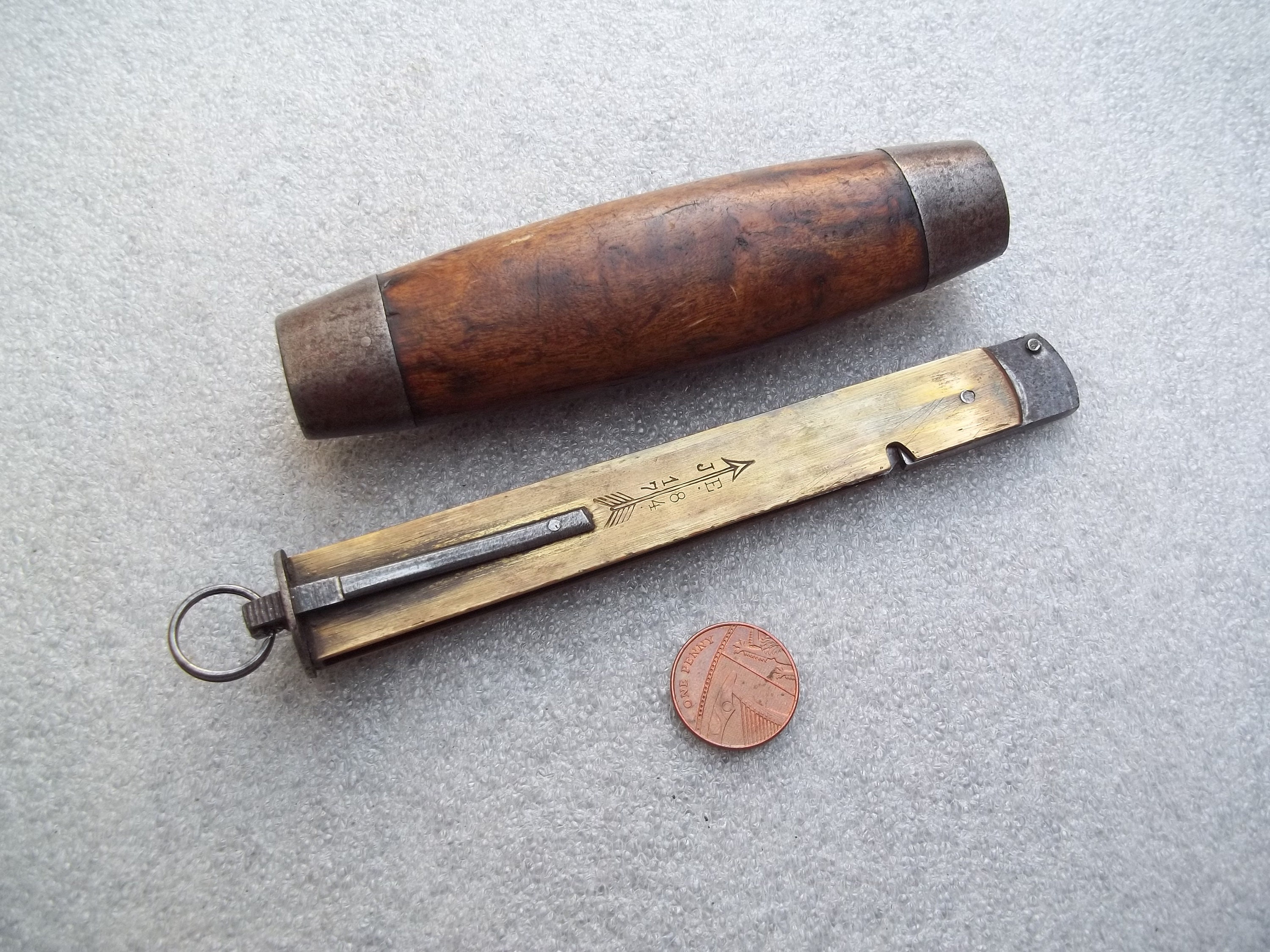 Large Antique Engstrom Barrel Knife - Etsy