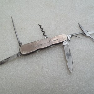 Vintage Silver Multi-blade Penknife - Etsy