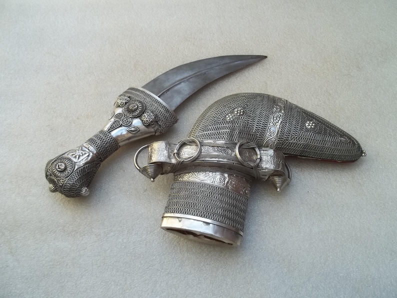 Vintage Silver Omani Presentation Khanjar - Etsy
