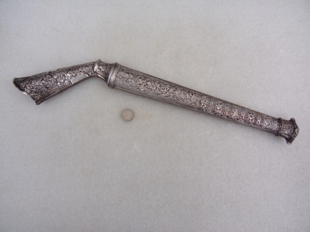 Antique Persian Silver Dagger - Etsy