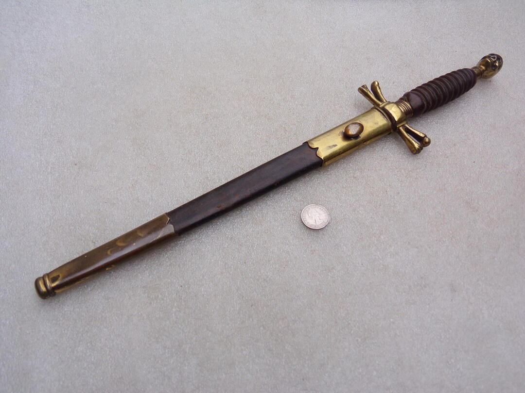 Vintage Masonic Skull & Crossbones Dagger - Etsy