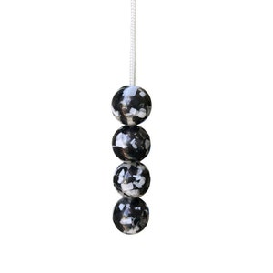 High Gloss Gemstone Style Bead Light Pull With Cord & Connector - Black ...