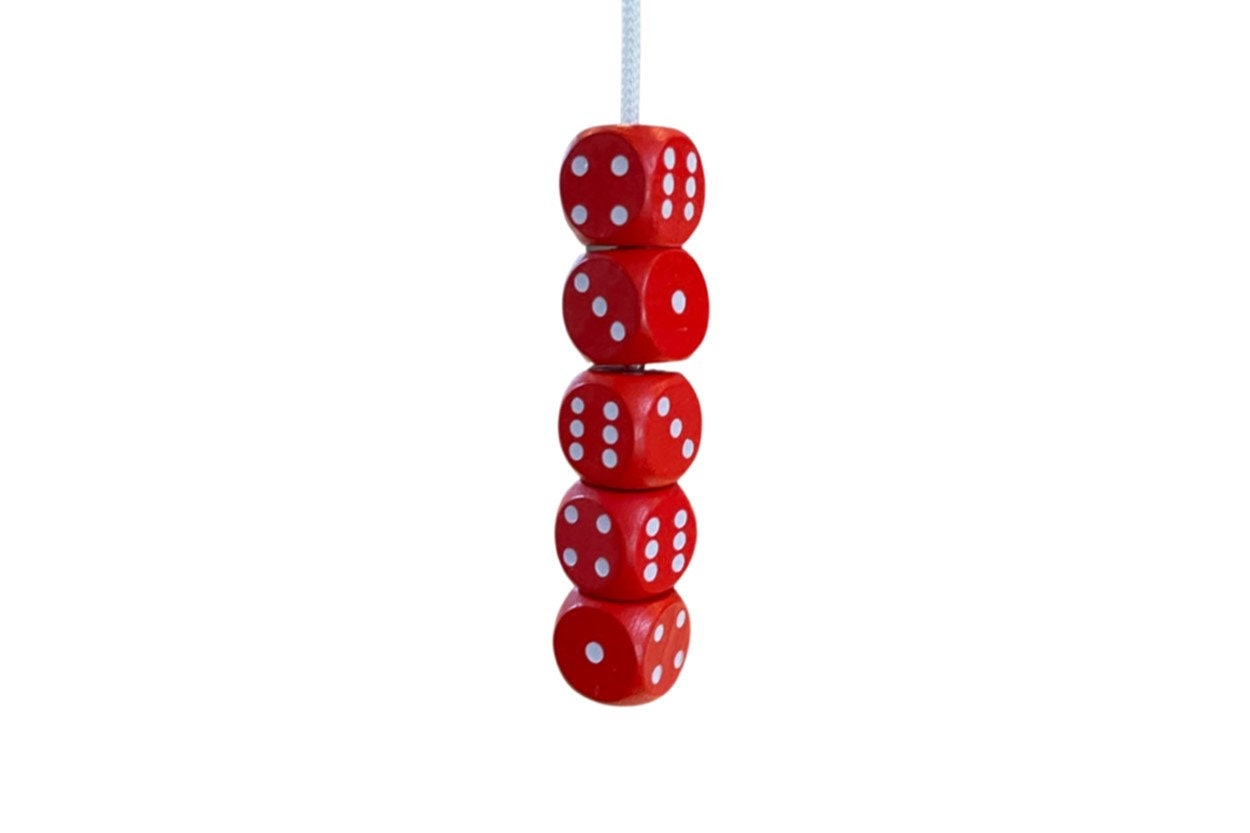Red Wooden Dice Light Pull Handle With Cord & Connector - Etsy