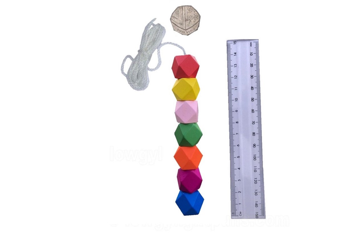 Wooden Rainbow Bead Light Pull - Etsy UK