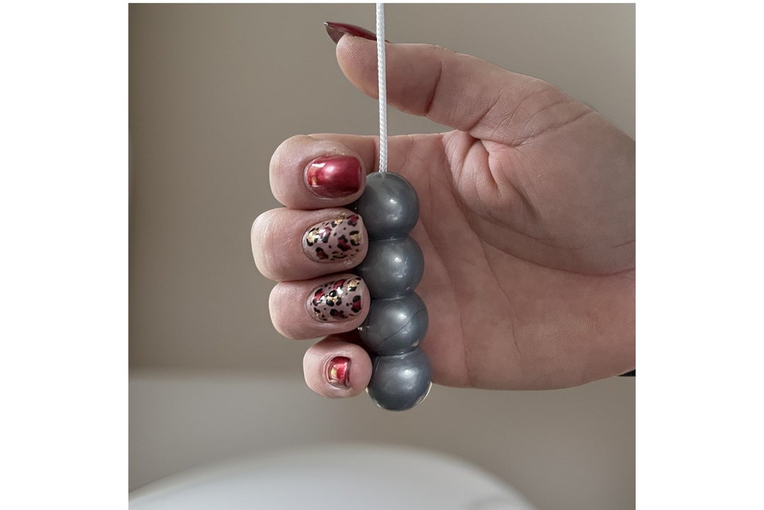 Silver Grey Bead Style Lightweight Plastic Light Pull With Cord ...