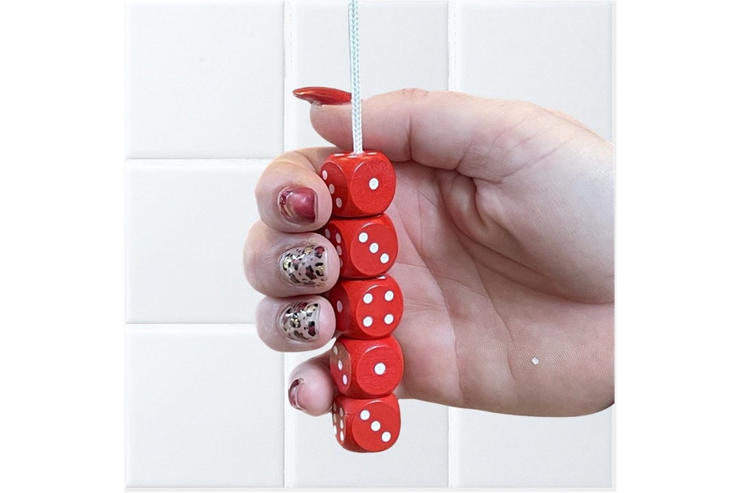 Red Wooden Dice Light Pull Handle With Cord & Connector - Etsy
