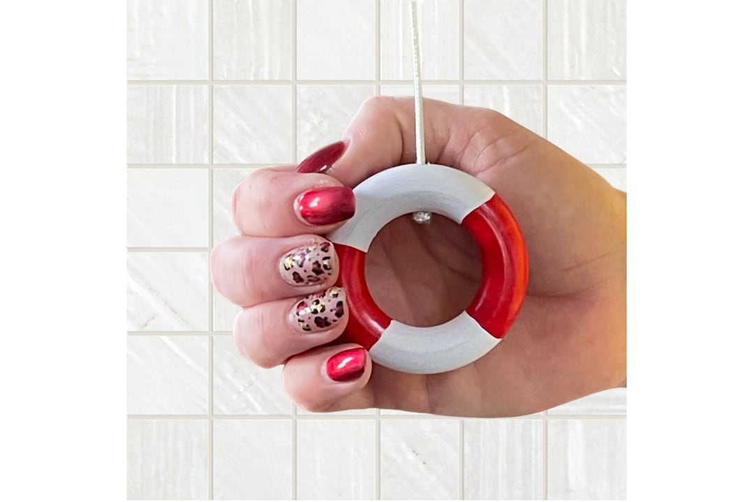 Red and White Wooden Life Ring Light Pull With Cord & Connector - Etsy