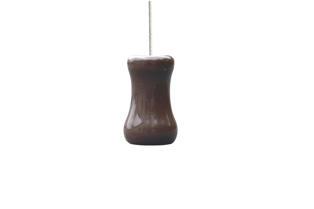 Plastic 'acorn' Shaped Light Pull - Dark Brown - With Cord & Connector ...