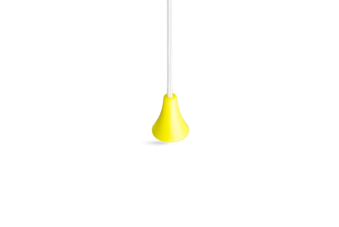 Fluorescent Yellow Classic Bell Lightweight Plastic Light Pull With ...