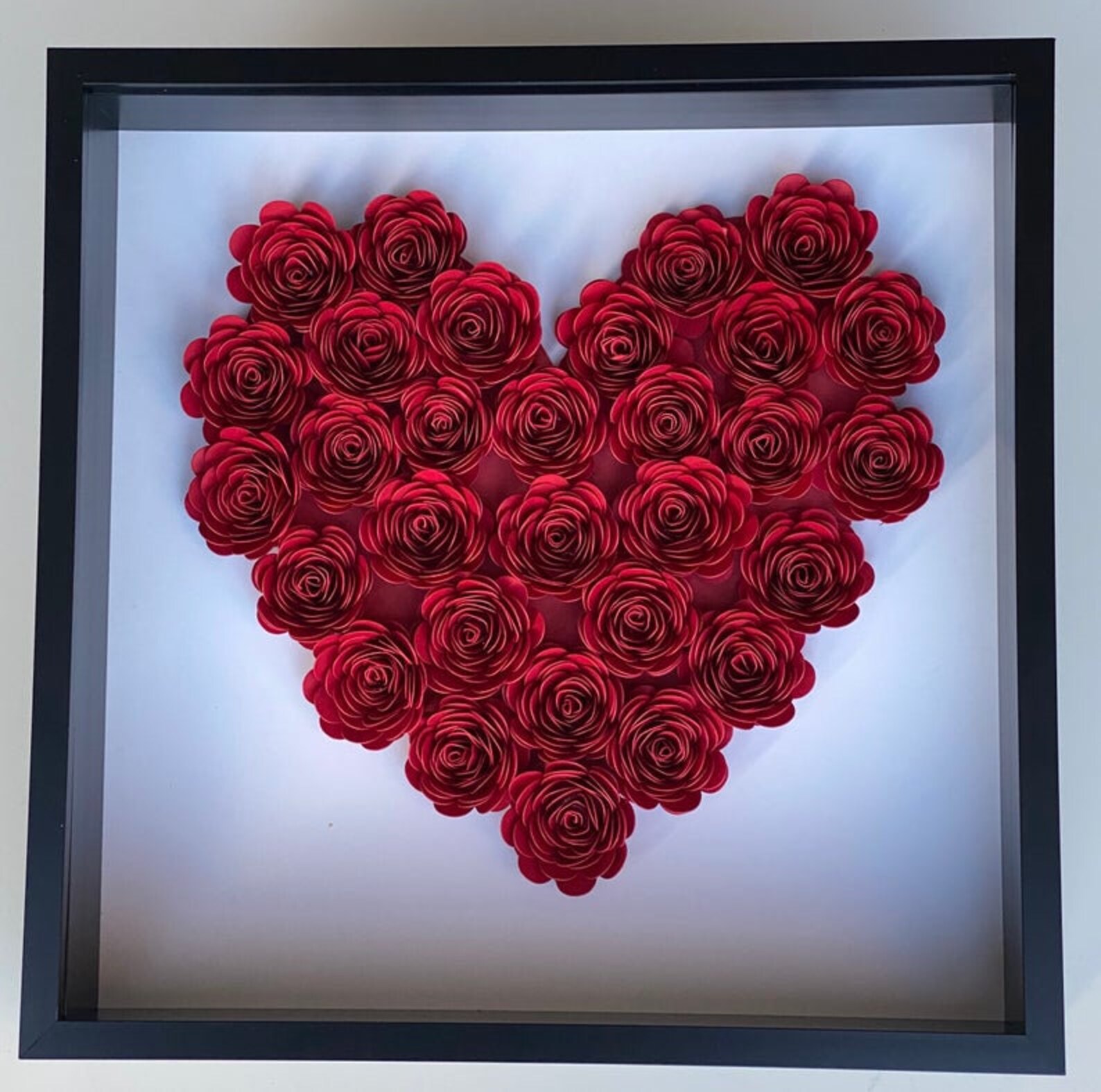 Heart Flower Shadow Box - Etsy