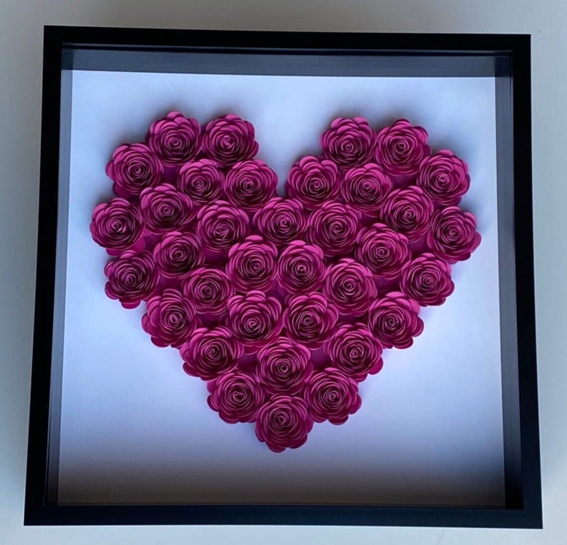Heart Flower Shadow Box - Etsy