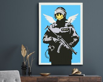 Banksy Smiley Police - Etsy UK