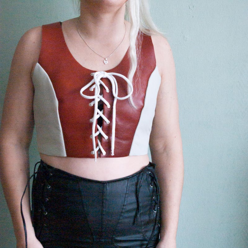 Lace up Front Top - Etsy