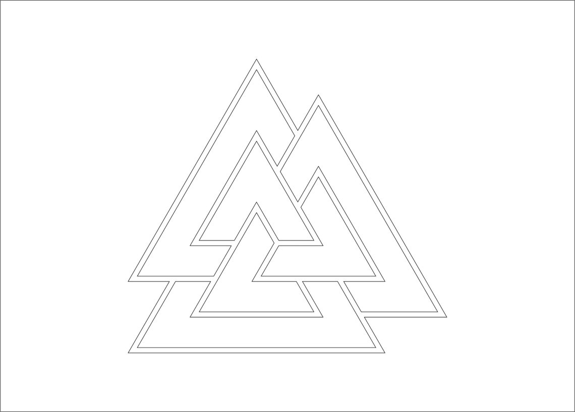 Valknut Symbol, Silhouette Svg Dxf, Eps, Pdf, Clip Art, Vector Cut File ...