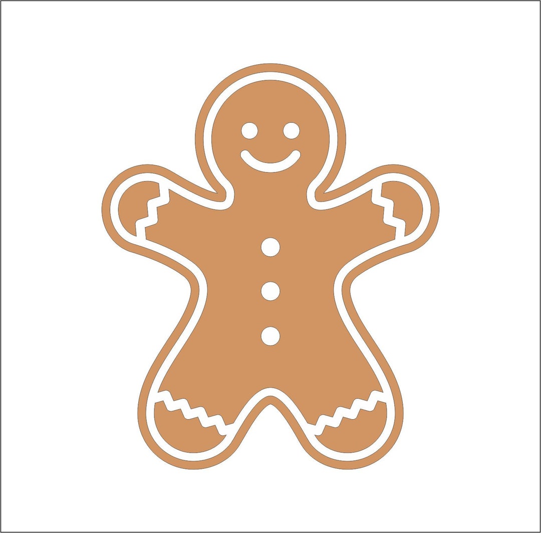 Gingerbread Man Dxf Eps Pdf Svg for Plasma Laser Plotter Router Cut ...