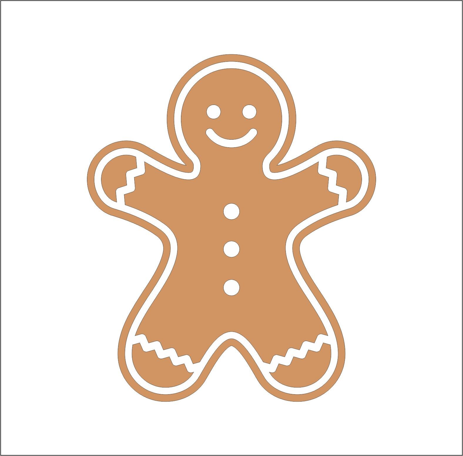 Gingerbread Man Dxf Eps Pdf Svg for Plasma Laser Plotter Router Cut ...