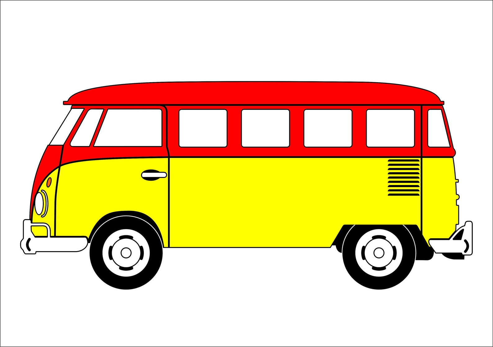 VW Bus Bulli Bulik Transporter Dxf Eps Pdf Svg Silhouette - Etsy