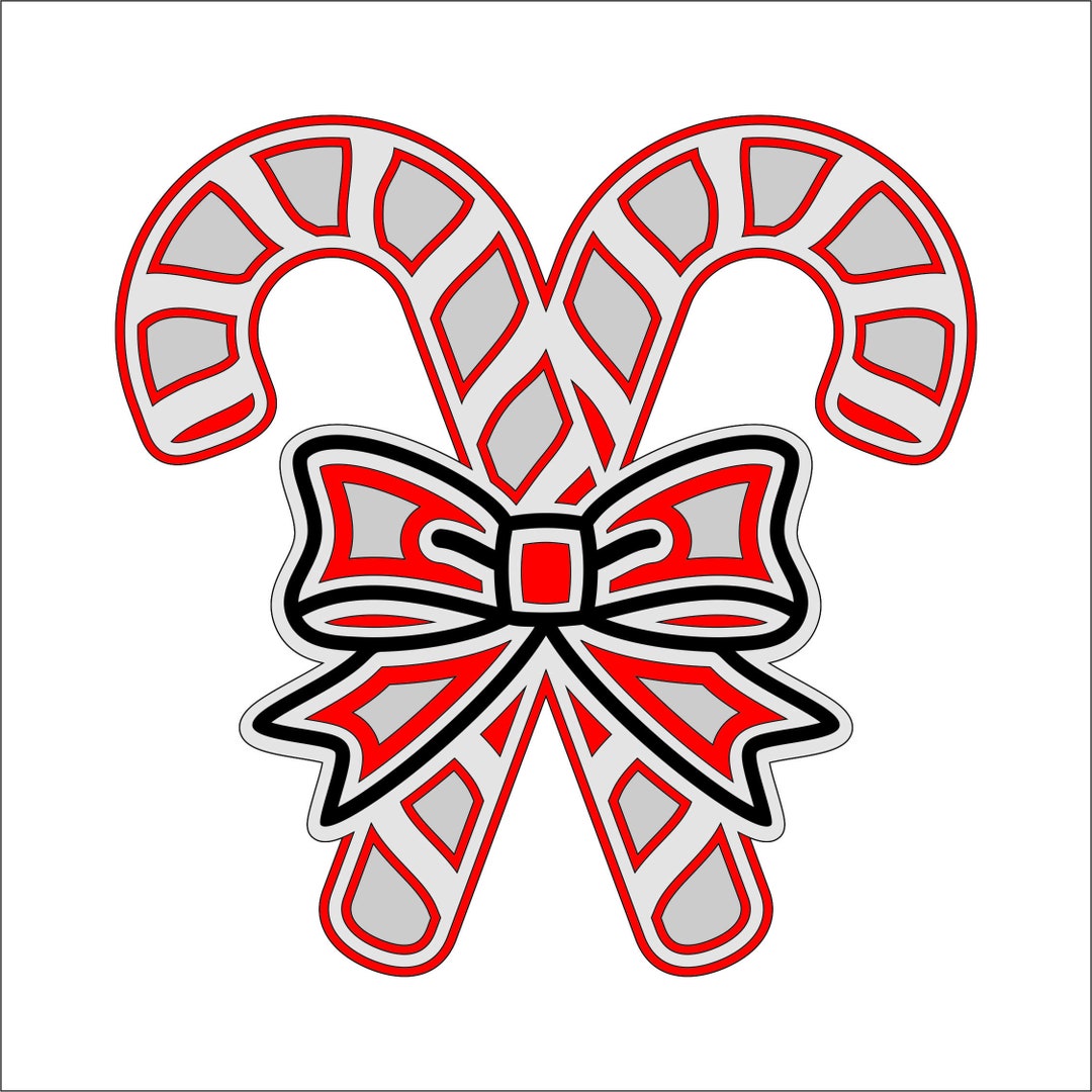 Candy Canes Dxf Eps Pdf Svg for Plasma Laser Plotter Router Cut Ready ...