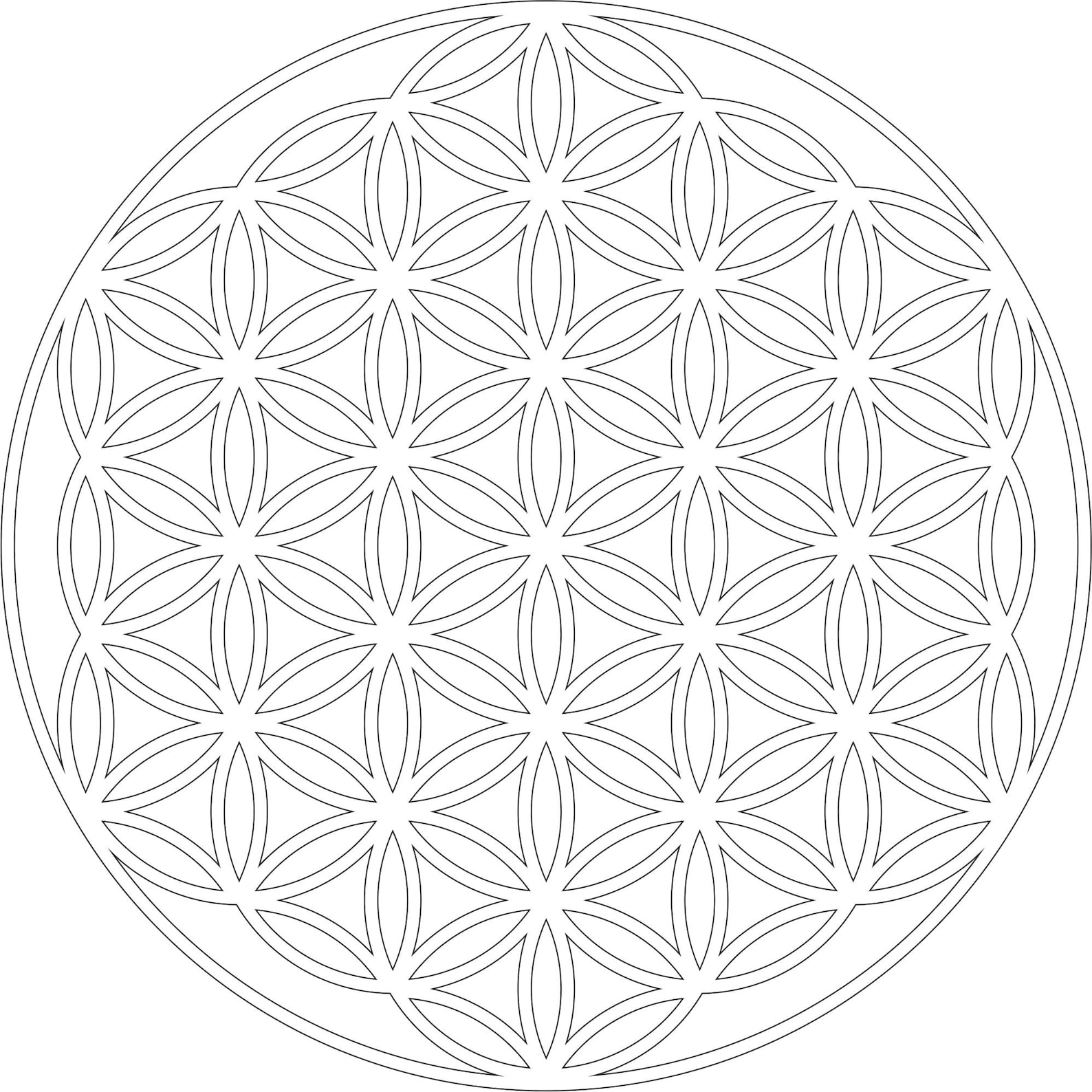 Blume des Lebens Dxf Eps Pdf Svg für Plasma Laser Plotter Router ...