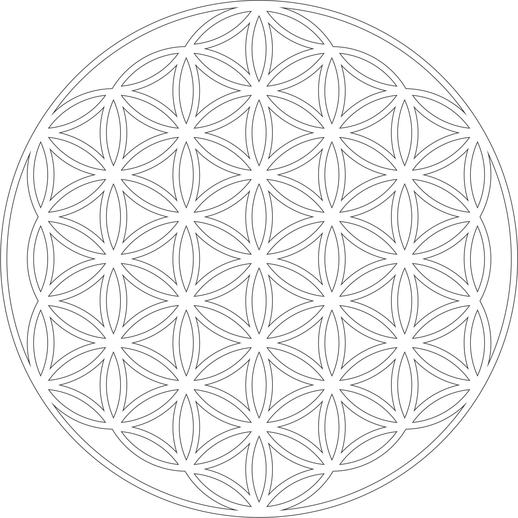 Blume des Lebens Dxf Eps Pdf Svg für Plasma Laser Plotter Router ... Blume des Lebens Dxf Eps Pdf Svg für Plasma Laser Plotter Router ...