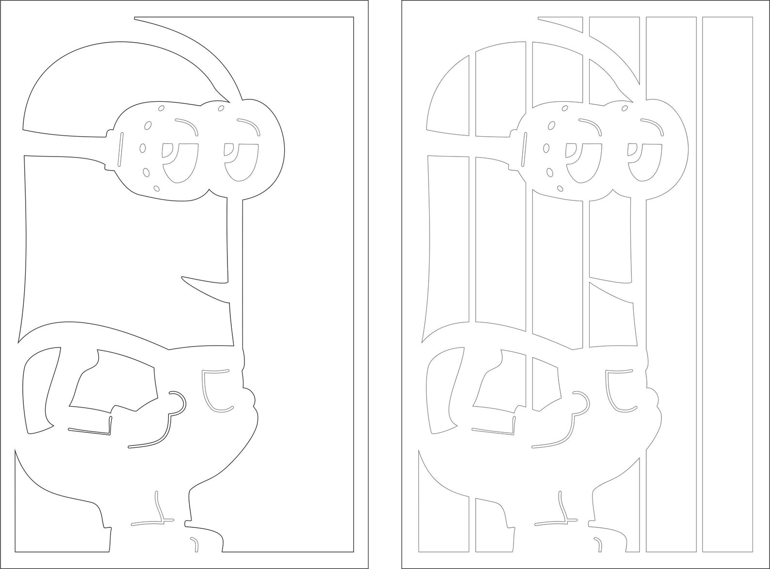 Minion Dxf Eps Pdf Svg for Plasma Laser Plotter Router Cut Ready Vector ...