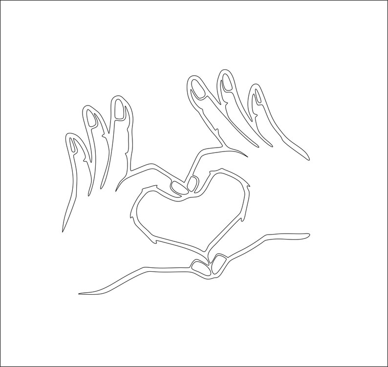 Heart Sign/symbol for Engrave Svg, Dxf, Eps, Pdf - Digital Download - Etsy