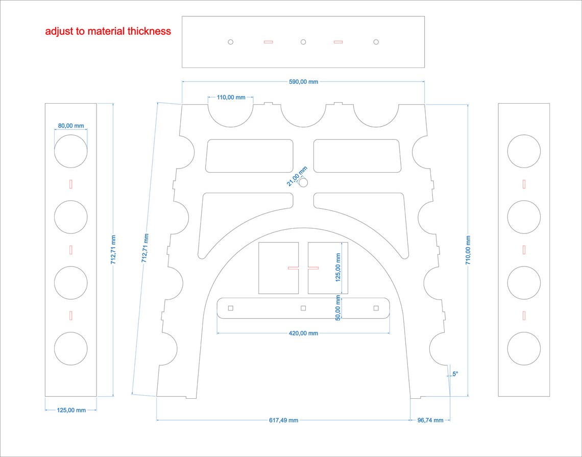Table Leg 01 Dxf Eps Pdf Svg for Plasma Laser Cut Ready Vector CNC File ...