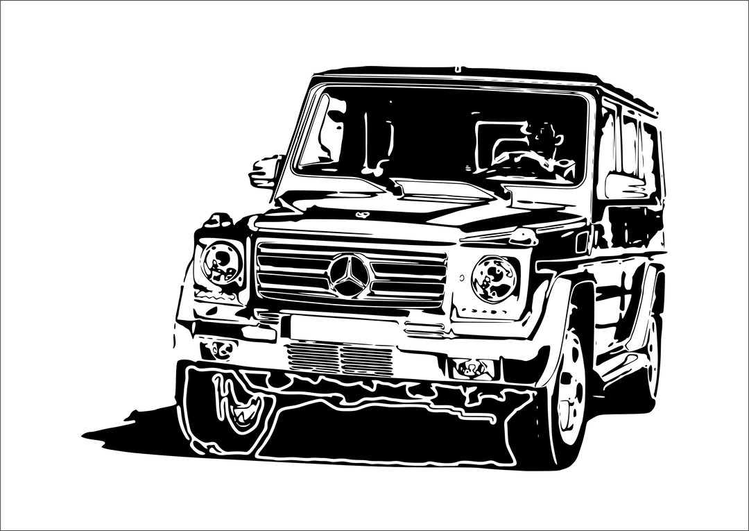 Mercedes-benz G-class for Engrave Svg, Dxf, Eps, Pdf - Digital Download ...