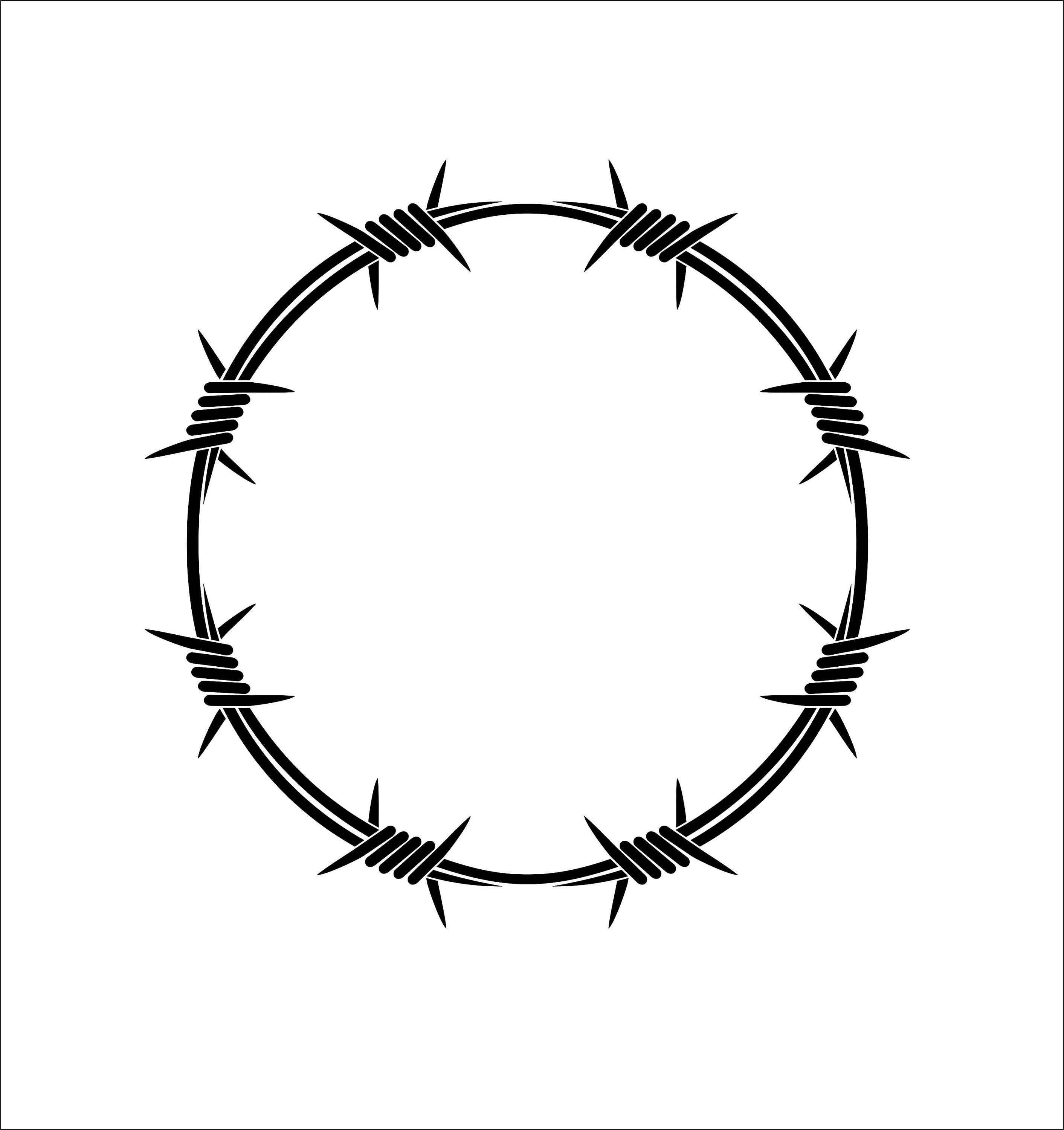 Barbed Wire Wreath - Dxf, Svg, Pdf, Eps - Digital File for Engrave - Etsy