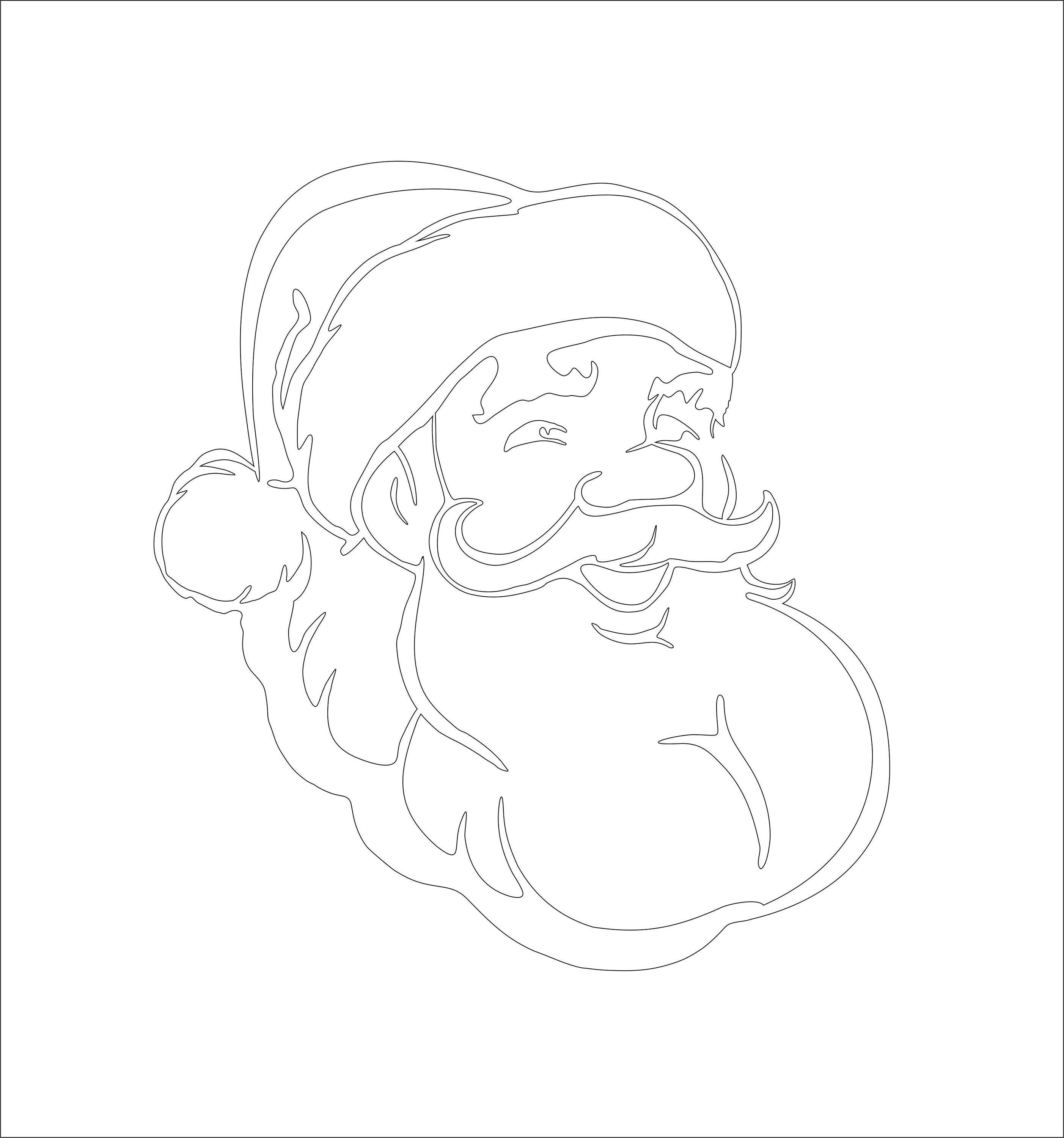 Santa Claus Face Svg, Dxf, Eps, Pdf, Cut File - Digital Download - Etsy