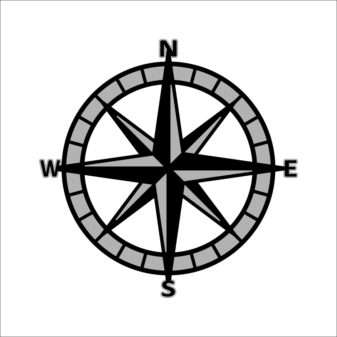 Wind Rose Compas Dxf Eps Pdf Svg for Plasma Laser Plotter Router Cut ...