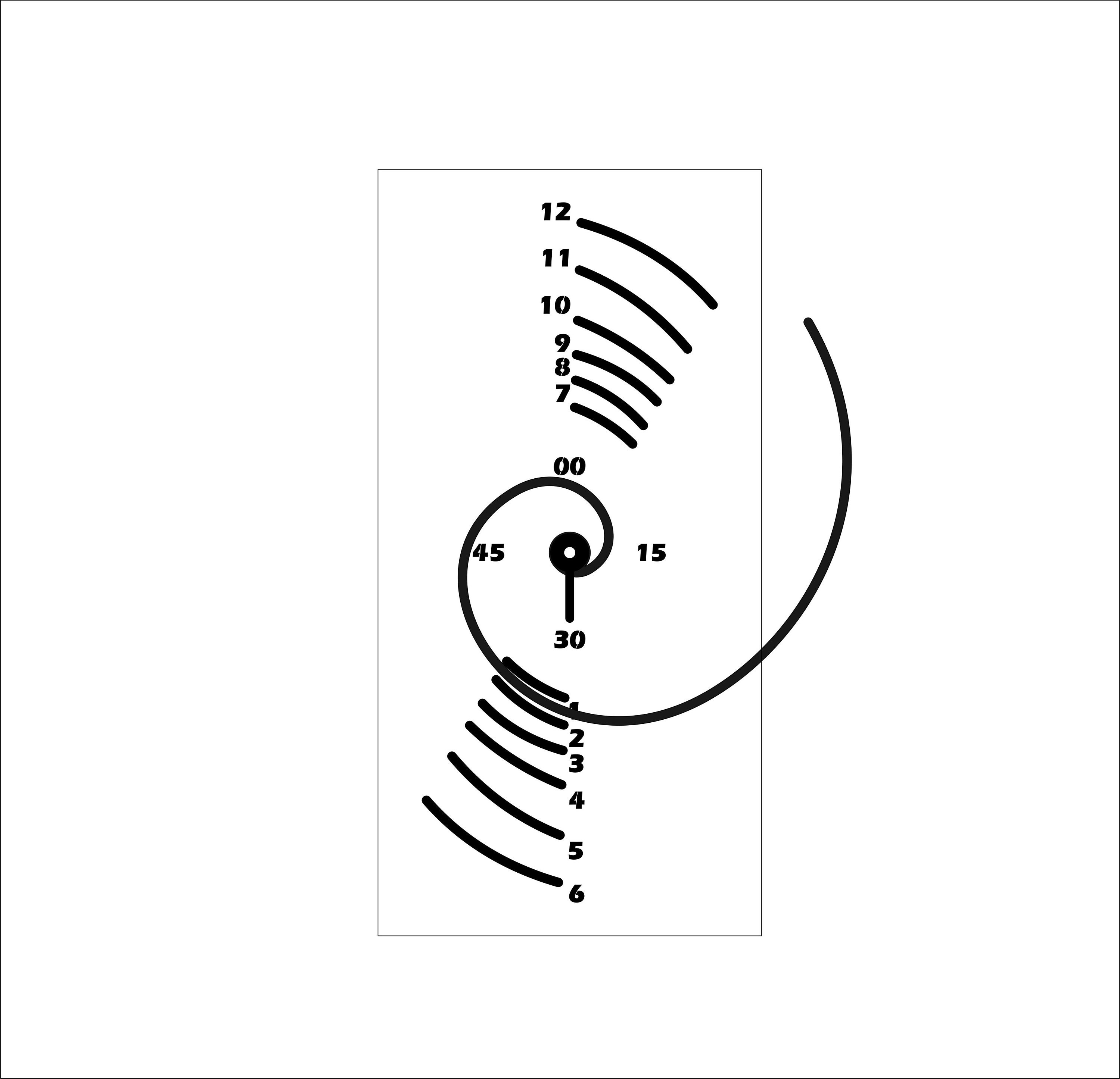 Fibonacci Spiral Clock for Laser Cut/engrave - Dxf, Pdf, Svg, Dxf ...