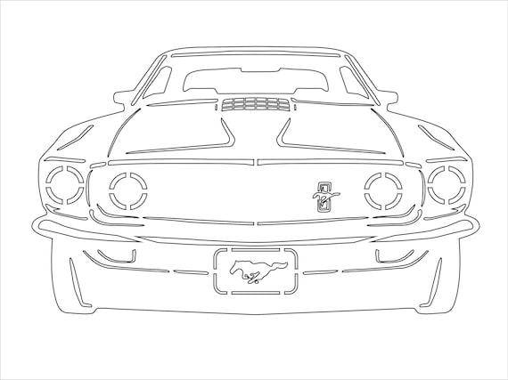 Ford Mustang Drawing Front