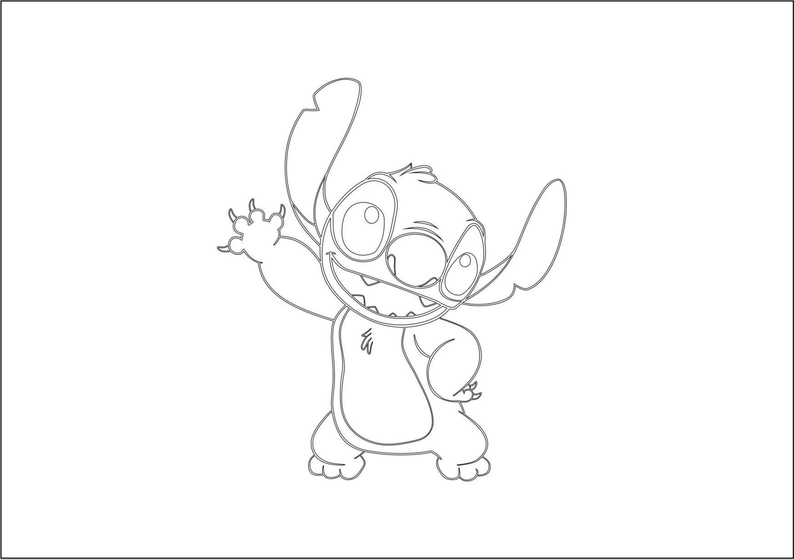 Stitch From Lilo & Stitch - Silhouette Svg, Dxf, Eps, Pdf, Cut File ...