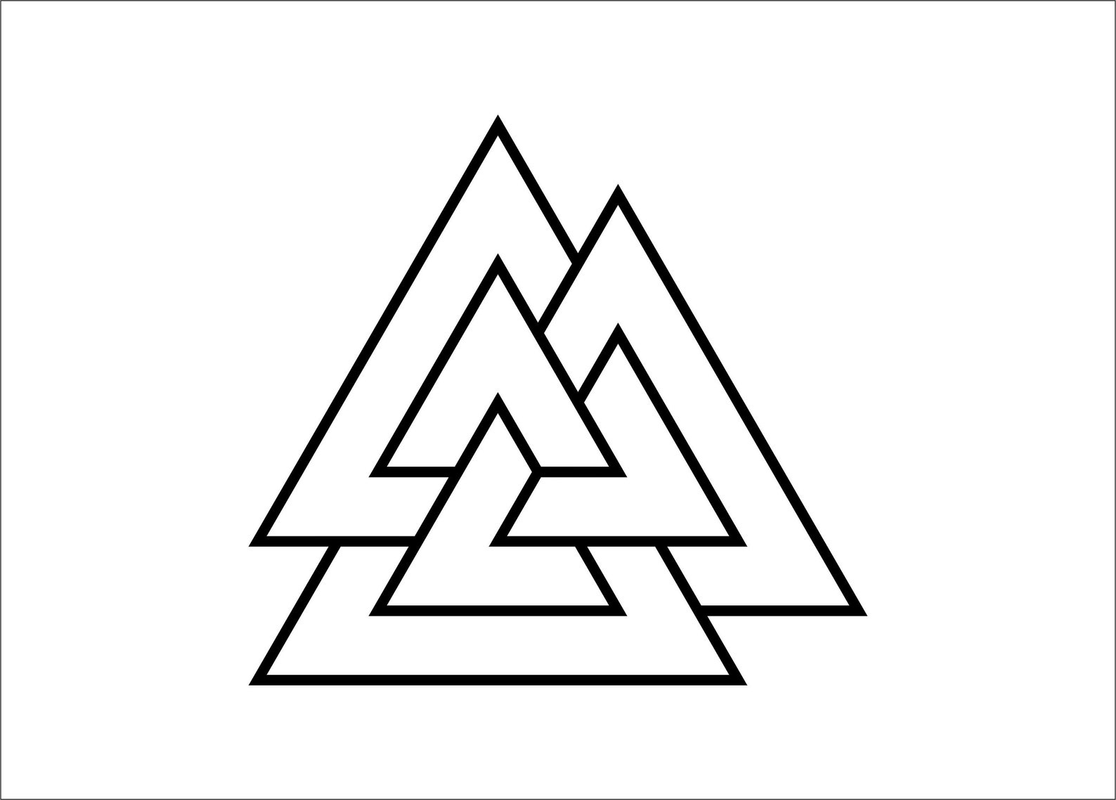 Valknut Symbol, Silhouette Svg Dxf, Eps, Pdf, Clip Art, Vector Cut File ...