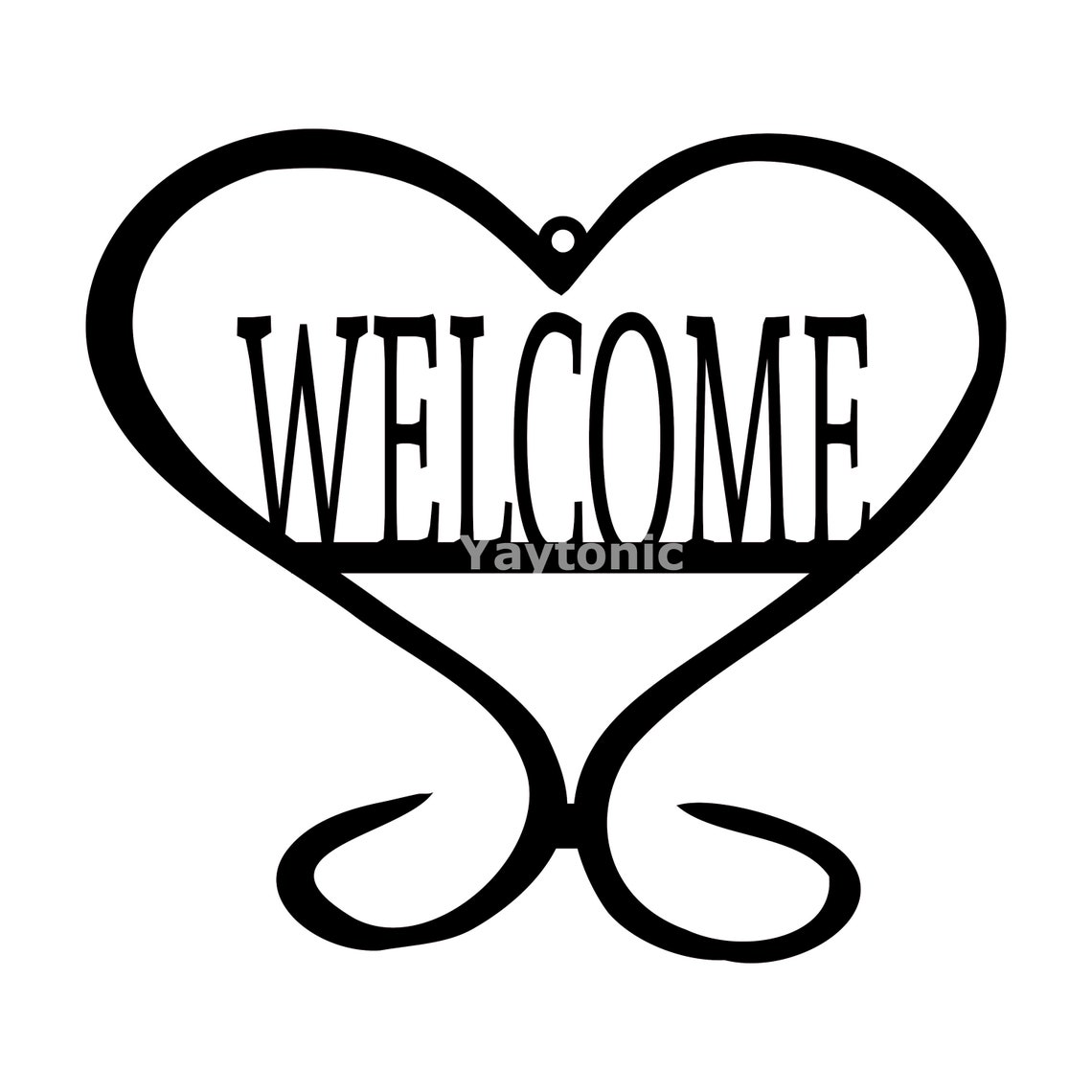 Heart Shaped Welcome Sign Ornament SVG / Wedding Welcome Sign Perfect ...