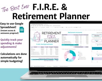 Simple Retirement Planner / Google Sheets / Easy to Use / | Etsy