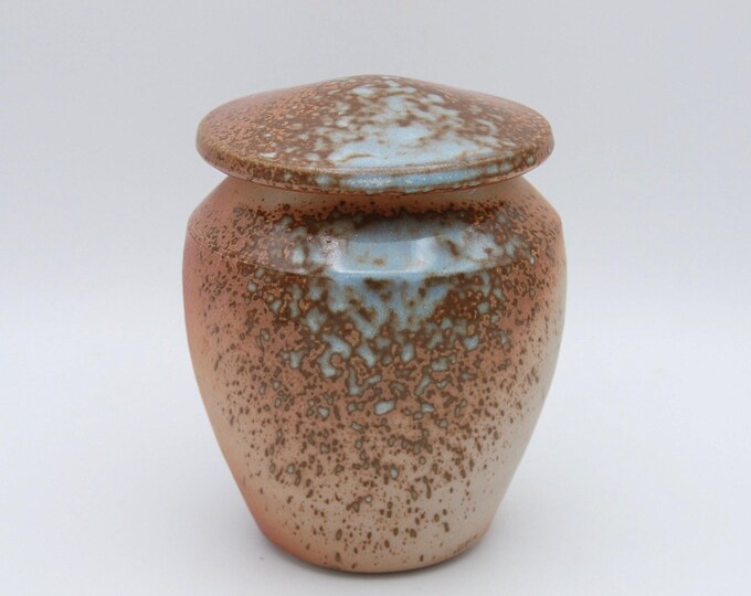 Handmade Wood-fired Keepsake Urn: Small Ceramic Ash Keeper - 22 Cubic ...