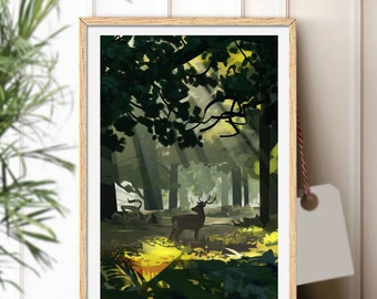 Paint by Number Deer | Etsy