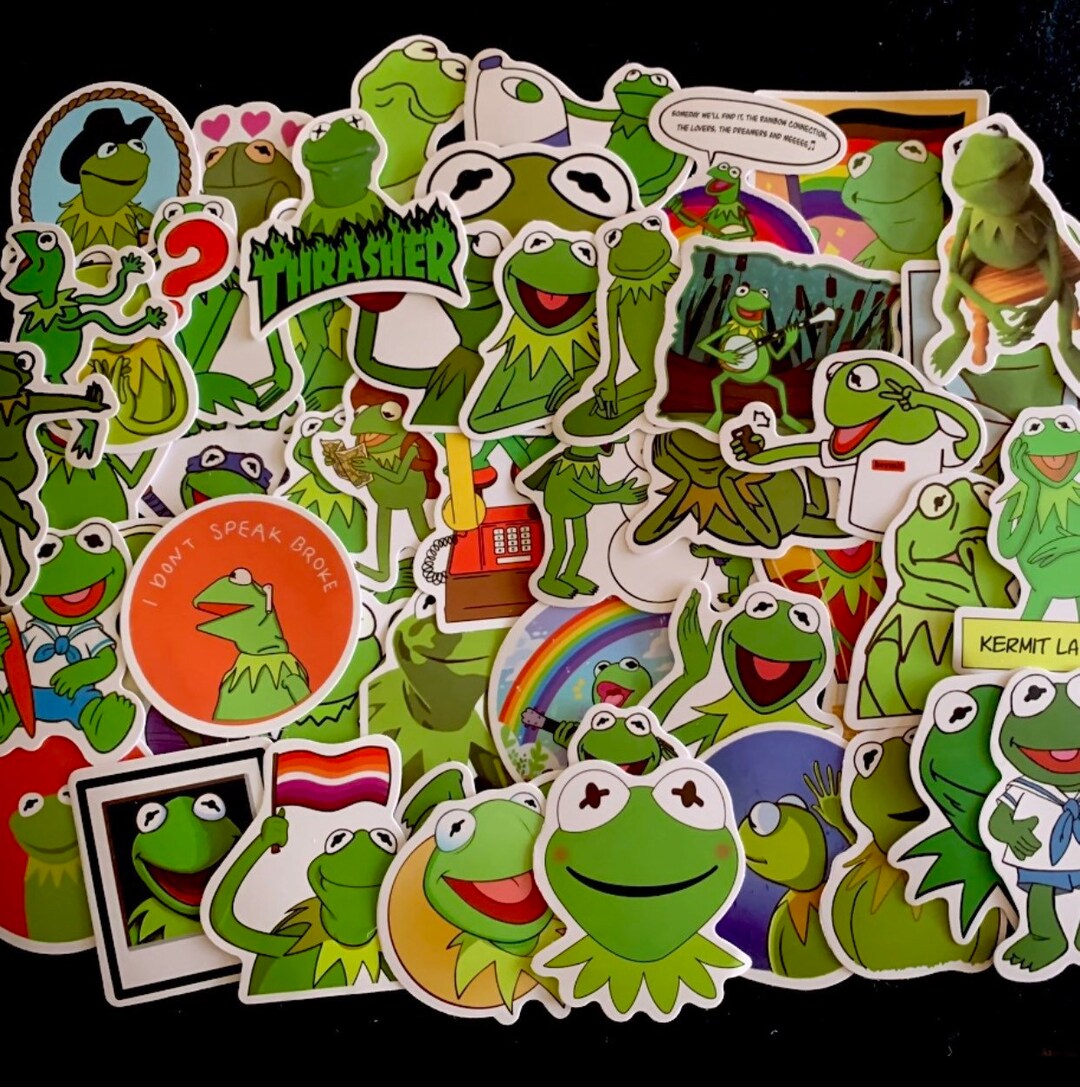 Kermit the Frog Assorted Sticker Pack for Waterbottle iPhone - Etsy Canada